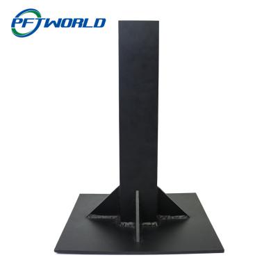 China Laser Cutting Sheet Metal Bending Services Black Bracket Computer Accessories for sale