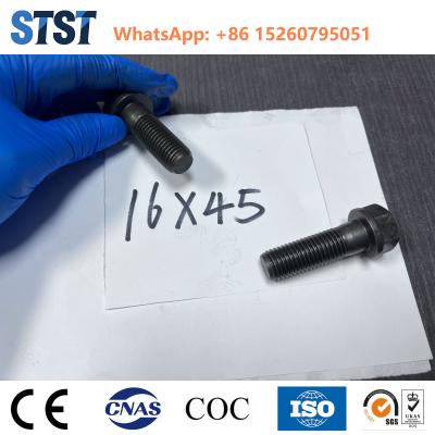 China Heavy Duty Track Bolts And Nuts M16×45 For Excavator Or Bulldozer  Forged Alloy Steel for sale