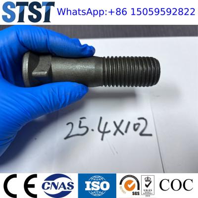 China M25.4x102mm Track Shoe Bolt And Nut Undercarriage Bolts And Nuts Hot Forging for sale