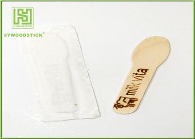 Cina Il ghiacciolo di legno del commestibile attacca il cucchiaio del ghiacciolo con il logo caldo del bollo in vendita