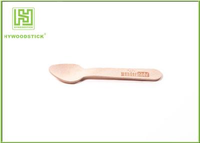 China Convenient Eco Friendly Cutlery Ice Cream Wooden Spoon 96 / 100 / 110mm Size for sale