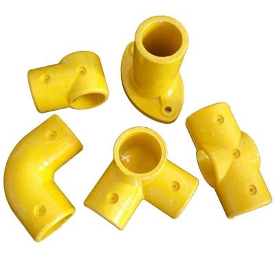 China Industrial Design Style FRP Glasvezel Ronde buis hek met chemische elektrische toepassing Te koop
