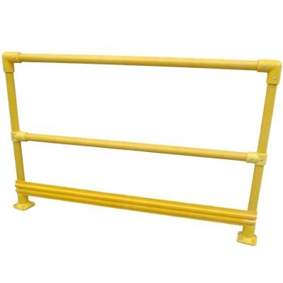 China Industrial Design Style FRP Glasvezel Ronde buis hek met chemische elektrische toepassing Te koop