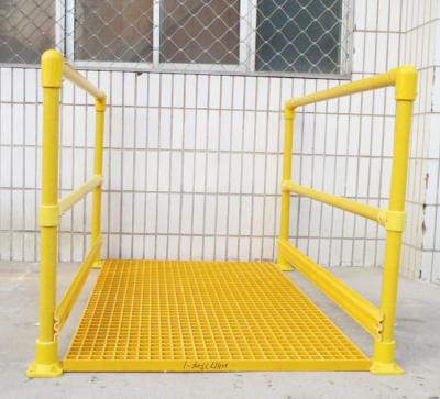 China Industrial Design Style FRP Glasvezel Ronde buis hek met chemische elektrische toepassing Te koop