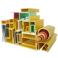 China Customized Length FRP Pultruded Profiles 100x32x5mm for Structural Support for sale