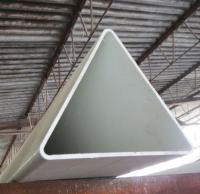 China FRP Triangular Pole 180x4mm Fiberglass Column GFRP Post for Support Sign Post Custom Length for sale