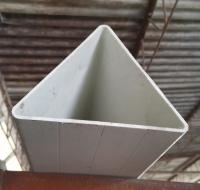 China FRP Triangular Pole 180x4mm Fiberglass Column GFRP Post for Support Sign Post Custom Length for sale