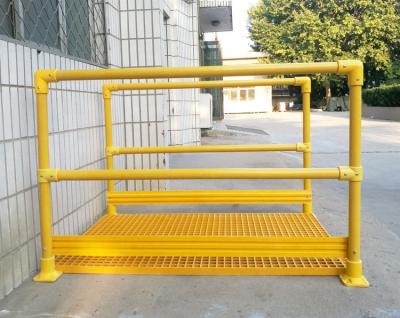 China Customized FRP Pultrusion Handrail for Outdoor Steps Flooring Mounted Industrial for sale