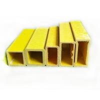 China FRP Rectangular Tube Profile 19x19mm to 110x50mm Corrosion Resistant Fiberglass Pultruded for sale