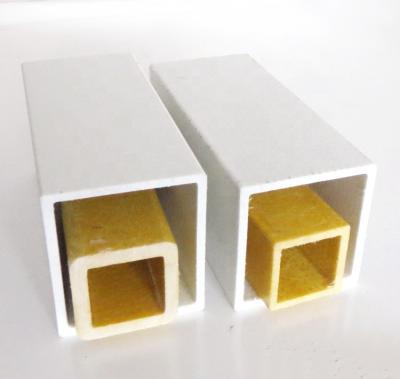 China 30 mm 38 mm 44 mm 50 mm Pultruded GFRP FRP Square Pipe Robuuste en duurzame structuren Te koop