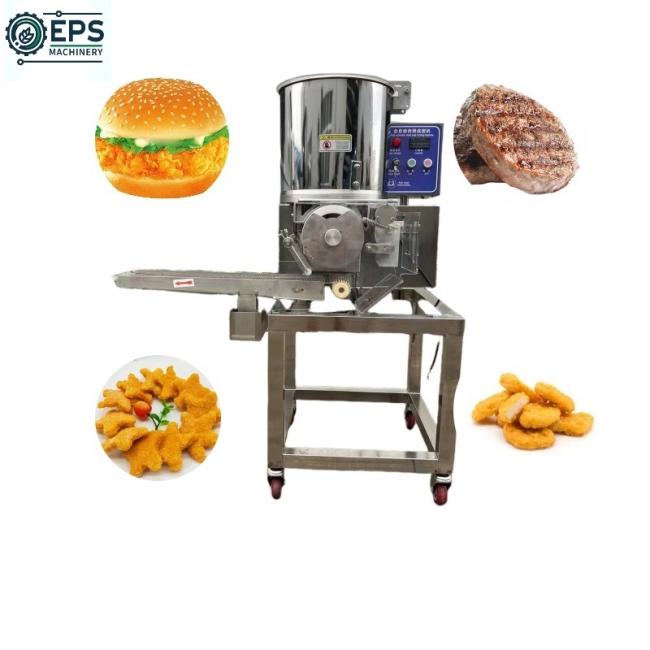 Small Scale Chicken Cutlet Octopus Meat Pie Pastry Beef Patty Forming Machine for Factory Use