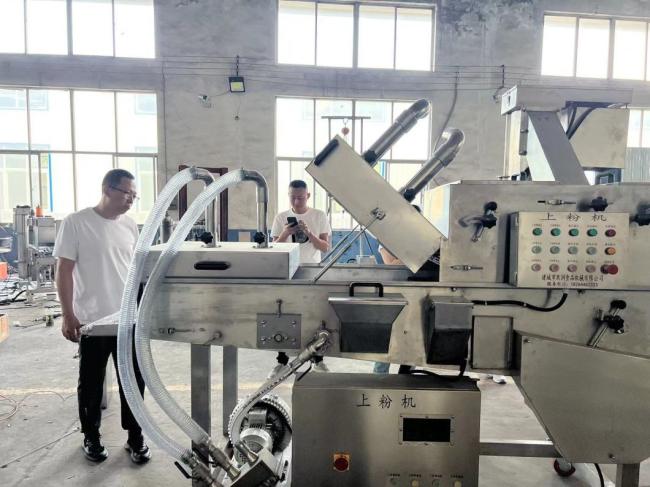 Poultry Meat and Seafood Flouring Machine
