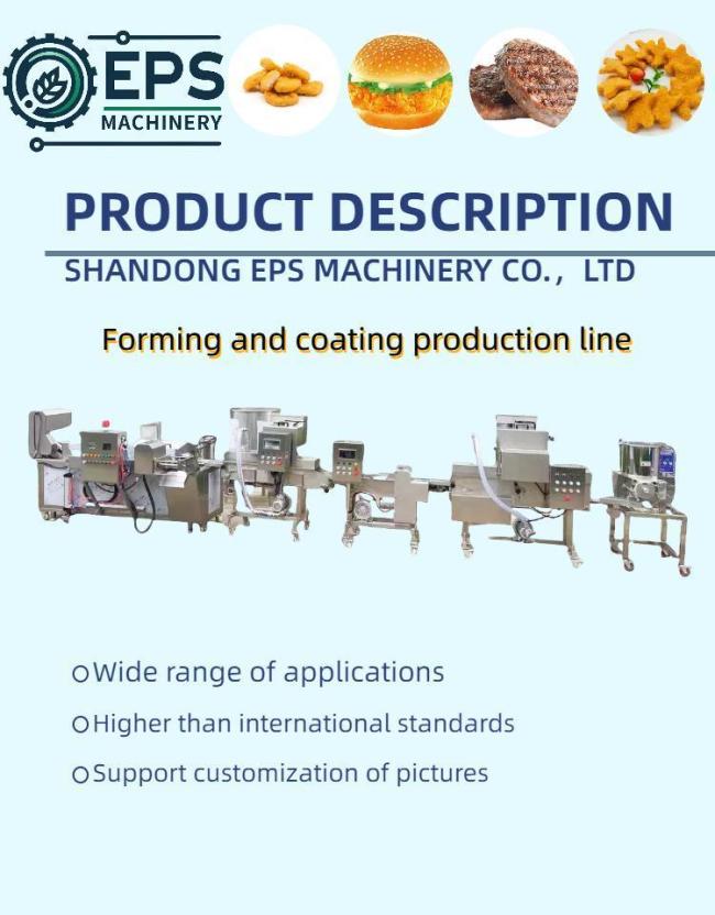 Automatic Chicken Nguggets/ Chicken Meat Pie Battering &amp; Breading Machine Food Processing Line