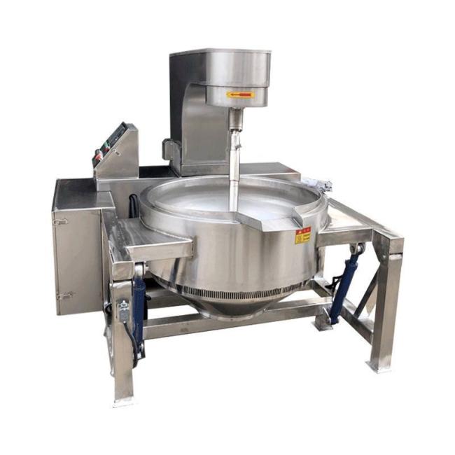 Electric Double Gas Steam Jacketed Kettle with Mixer Agitator Industrial Cooker Jacket Cooking Kettle