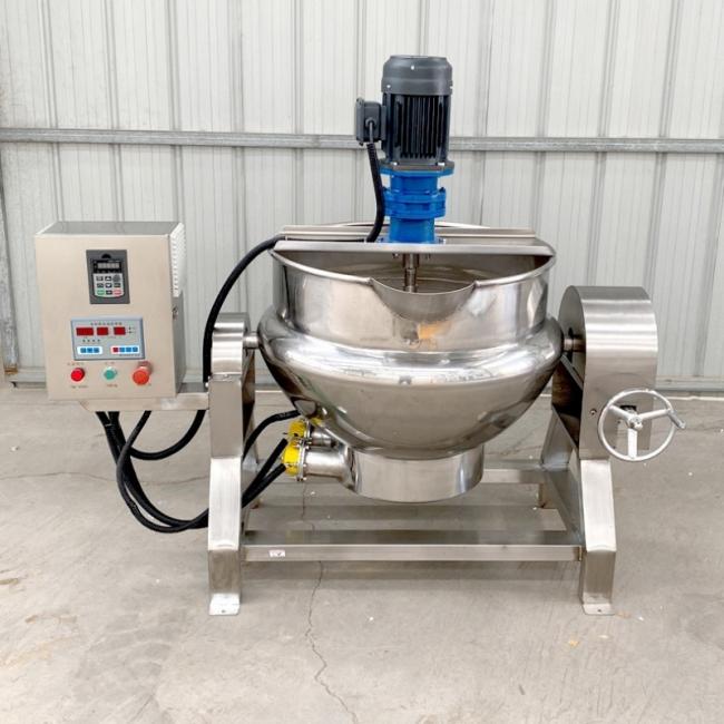 Large Capacity Cooking Pot Automatic Vegetable Cooking Mixer Industrial Meat Cooking Kettle with Factory Price