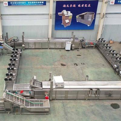 Cina 200 kg e 300 kg Potato Chips Line Capacità Industrial French Fries Processing Machine in vendita