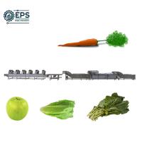 China Customize Fully Automatic Fruit Vegetable Cleaning and Drying Line Voltage 110V-380V for sale