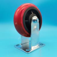 Quality Heavy Duty Industrial Wheels Castor PP Rubber Core 5"Braking Side Brake Swivel for sale