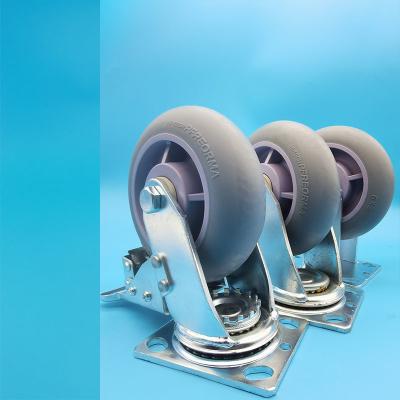 China Superior Floor Protection Industrial heavy duty Load-Bearing TPR rubber core casters singel 4