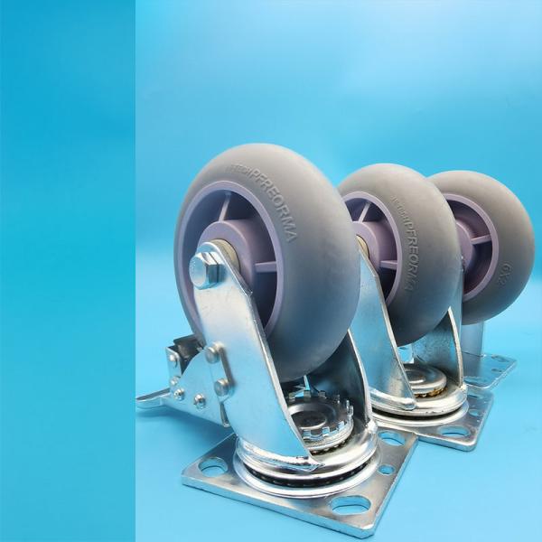 Quality Industrial Heavy Duty Casters Wheels Load Bearing Tpr Rubber Core Casters Singel 6