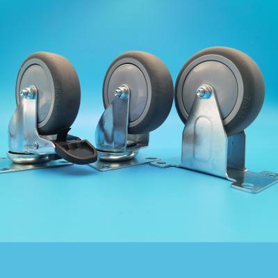 China Durable Light Industrial Castors Medium Duty Casters Tpr Wheels 4 