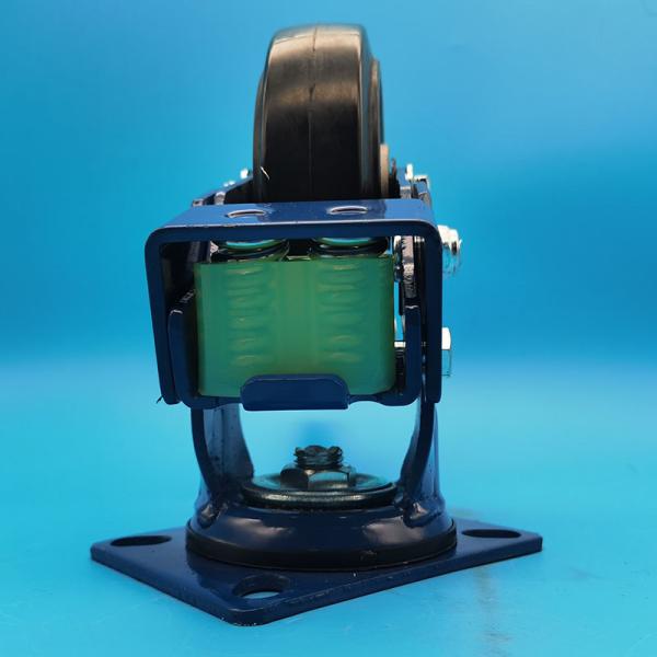 Quality Industrial Impact Resistant Shock Absorbing Spring Casters Load Bearing Heavy Duty Castors Wheels  Loaded Equipment. for sale