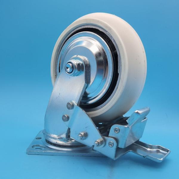 Quality Industrial Load Heavy Duty Casters Loading Bearing White Pu  Singel 8