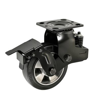 China Dual Spring Rubber Extra Heavy Duty Caster Aluminum Wheel Core Automotive Manufacturing  Assembly Lines for sale