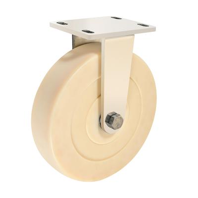 China 6/8/10/12 Inch Extra Heavy Duty Cast Nylon Industrial Caster Wheels 3000kg Load 75mm Wheel Width Monolithic Mc Nylon Manufacturer Warehouse-trolley for sale