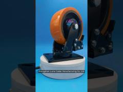 big orange  iron core extra heavy duty pu caster steel wheel  singel  4