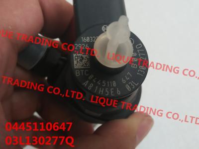 China Inyector común auténtico y nuevo de BOSCH del carril 0445110647/0 445 110 647 para VOLKSWAGEN 03L130277J, 03L130277Q en venta
