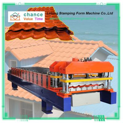 China Colored Cold Steel Glazed Roof Panel Tile  Roll Forming Making Machine Machinery for sale