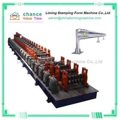 China 18.5kw 3mm Gearbox Transmission Highway Guardrail Roll Forming Machine for sale