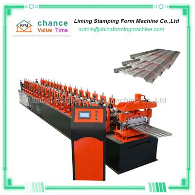 China Chain Drive 0.7mm Carriage Board Roll Forming Machine 380v Container Car Panel Making for sale