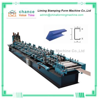 China Automatic C Section Roll Forming Machine Hydraulic Cutting Steel for sale