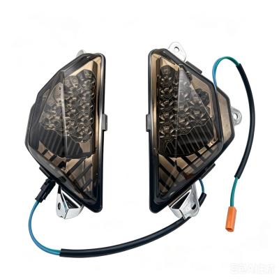 China Motorcycle Smoked Cover Amber LED Turn Signals Plug & Play Upgrade Lamps Fit Ninja ZX6R EX650 for sale