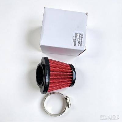 China High Flow 35mm Red Air Filter, Washable Reusable Motorcycle Air Intake Cleaner for sale