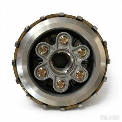 China CG150 6Pins 6Plates 28mm  Clutch Hub Assembly, Motorcycle Small Clutch Drum Complete Kit for sale
