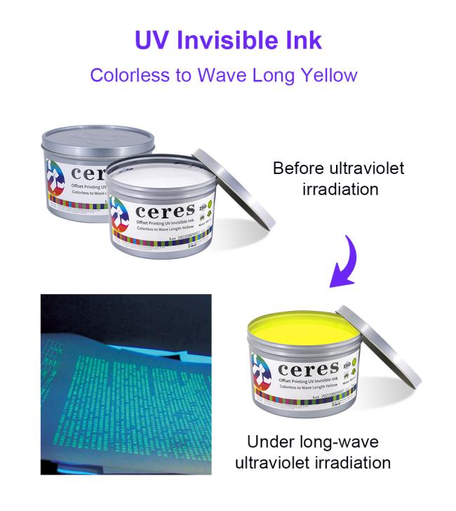 High concealment offset printing UV invisible ink