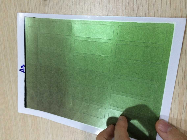 Close-up of Ceres Optical Variable Ink color transition