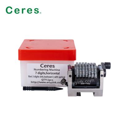 China Gto52 7 cijfers achterwaarts verschoven horizontale nummermachine hoge precisie Te koop