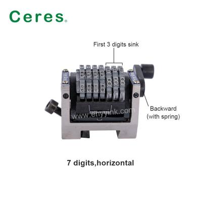 China Gto52 7 cijfers achterwaarts verschoven horizontale nummermachine hoge precisie Te koop