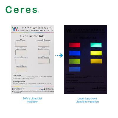 China Offset Printing Uv Invisible Ink Colorless To Yellow Normal dry for sale