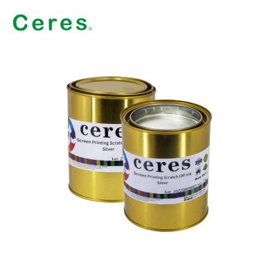 China Ceres Coating Screen Printing Silver Scratch Ink for sale