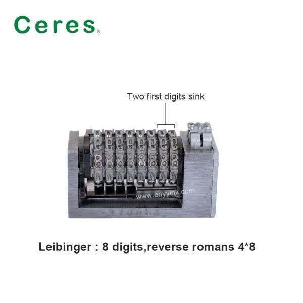 Backward 8 Digits Leibinger Numbering Machine Parts 3/16'' Gothic
