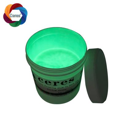 中国 暗黒スクリーン印刷インクに水性輝き 黄色 緑色 販売のため