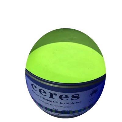 China UV Invisible Ink for Offset Printing Colorless to Grass Green for sale