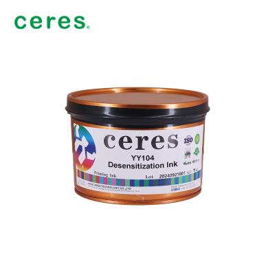 China CERES YY-104 Solvent Based Desensitizing Ink for Carbonless Copy Paper in 1kg/tin and 15 tins/carton Packaging for sale