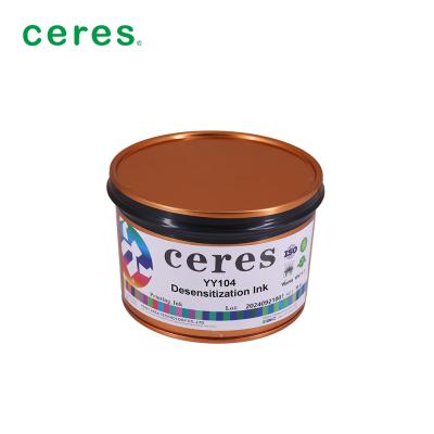 China CERES YY-104 Solvent Based Desensitizing Ink for Carbonless Copy Paper in 1kg/tin and 15 tins/carton Packaging for sale