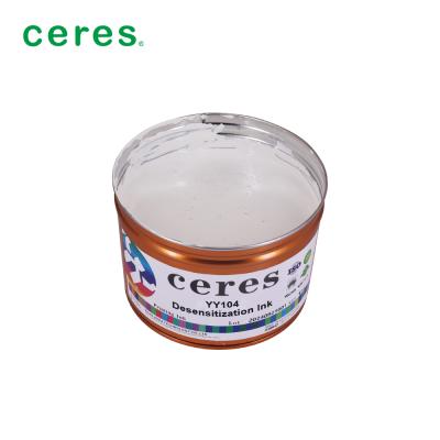 China CERES YY-104 Solvent Based Desensitizing Ink for Carbonless Copy Paper in 1kg/tin and 15 tins/carton Packaging for sale
